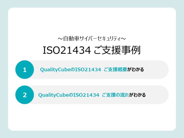「ISO21434 ご支援事例」ダウンロード | 株式会社QualityCube